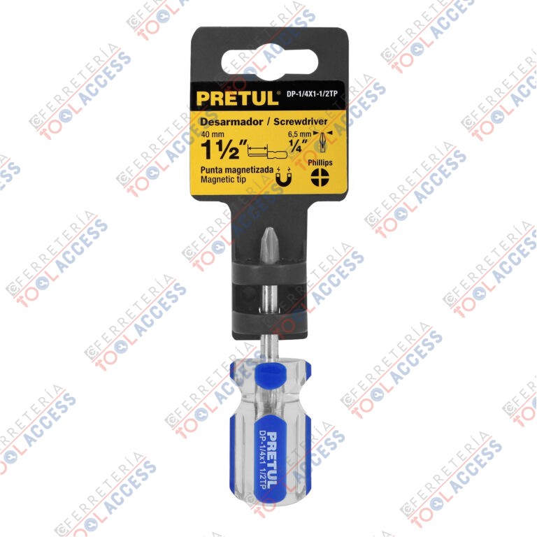 Desarmador de cruz 1/4 x 1-1/2″ mango de PVC, PRETUL – Ferreteria Tool ...